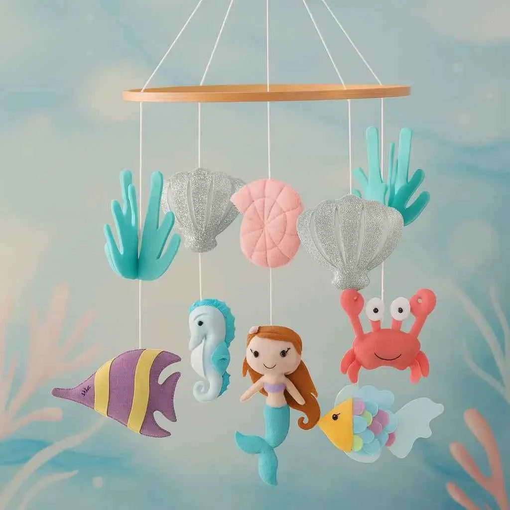 Cozybaby My Little Mermaid Baby Mobile - Under the Sea Musical Mobile ...